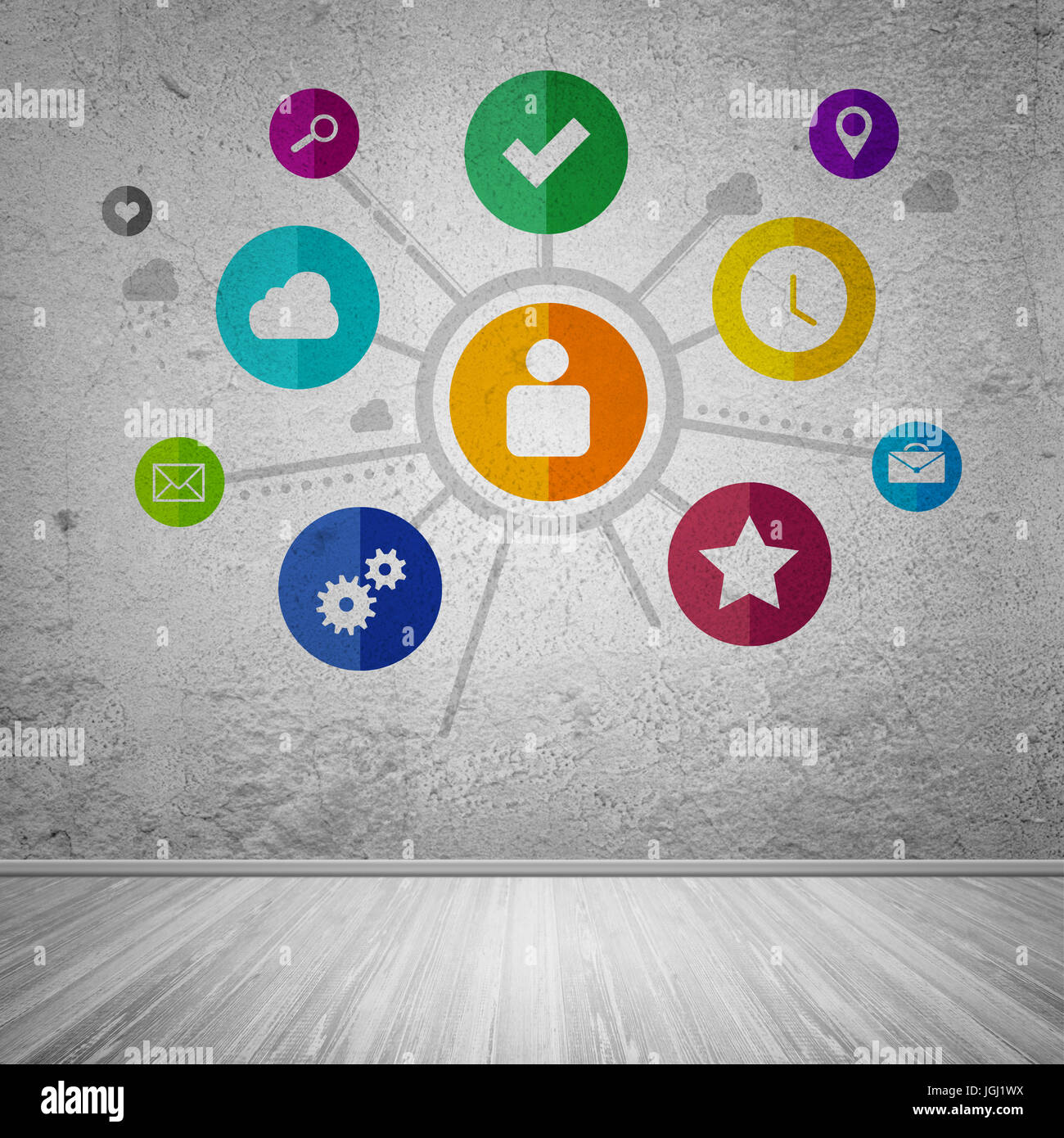 User interface, concept of social network Stock Photo - Alamy