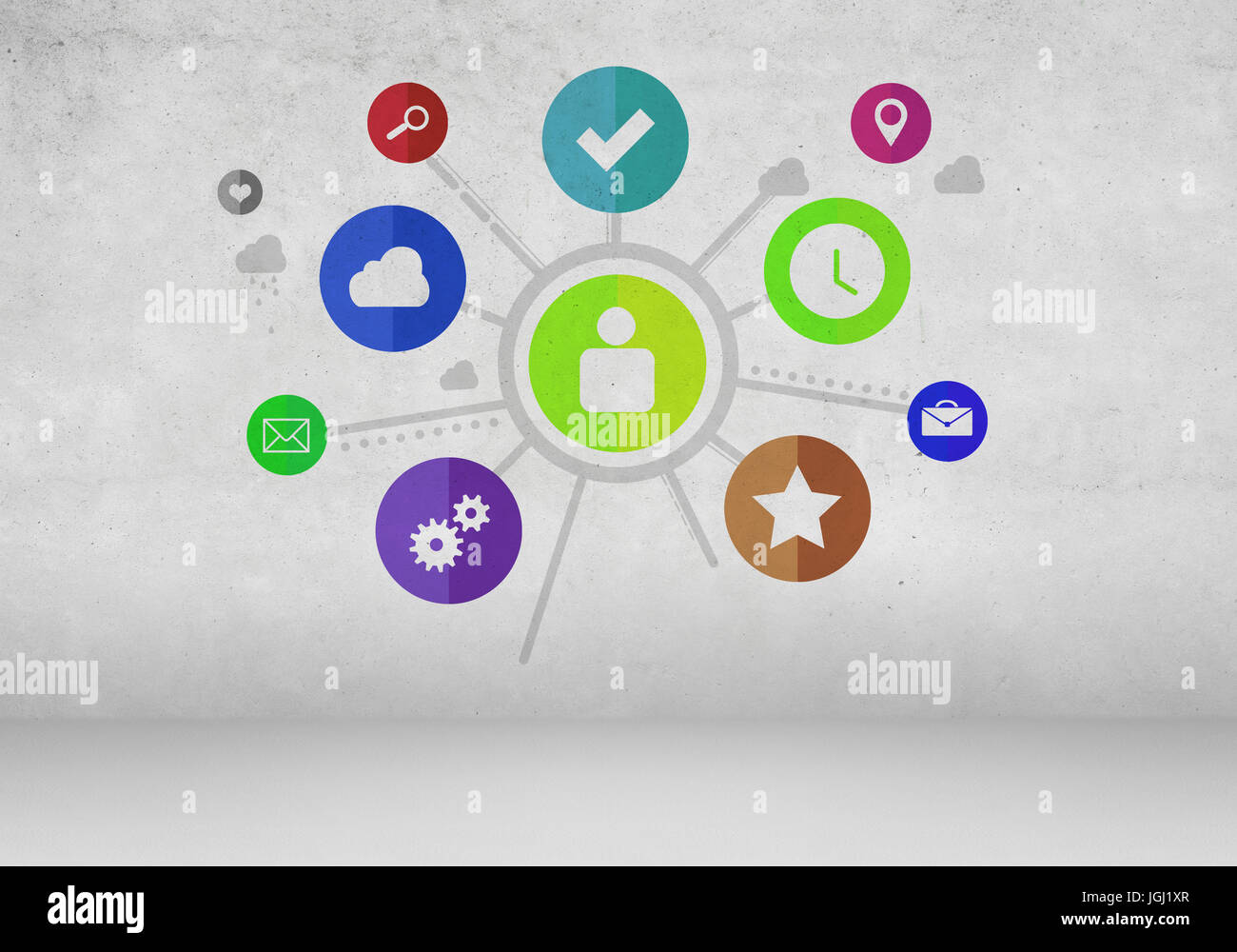 User interface, concept of social network Stock Photo - Alamy