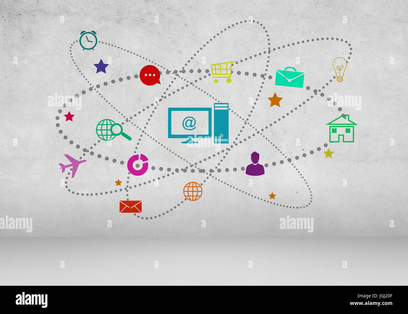 User interface, concept of computer network Stock Photo - Alamy