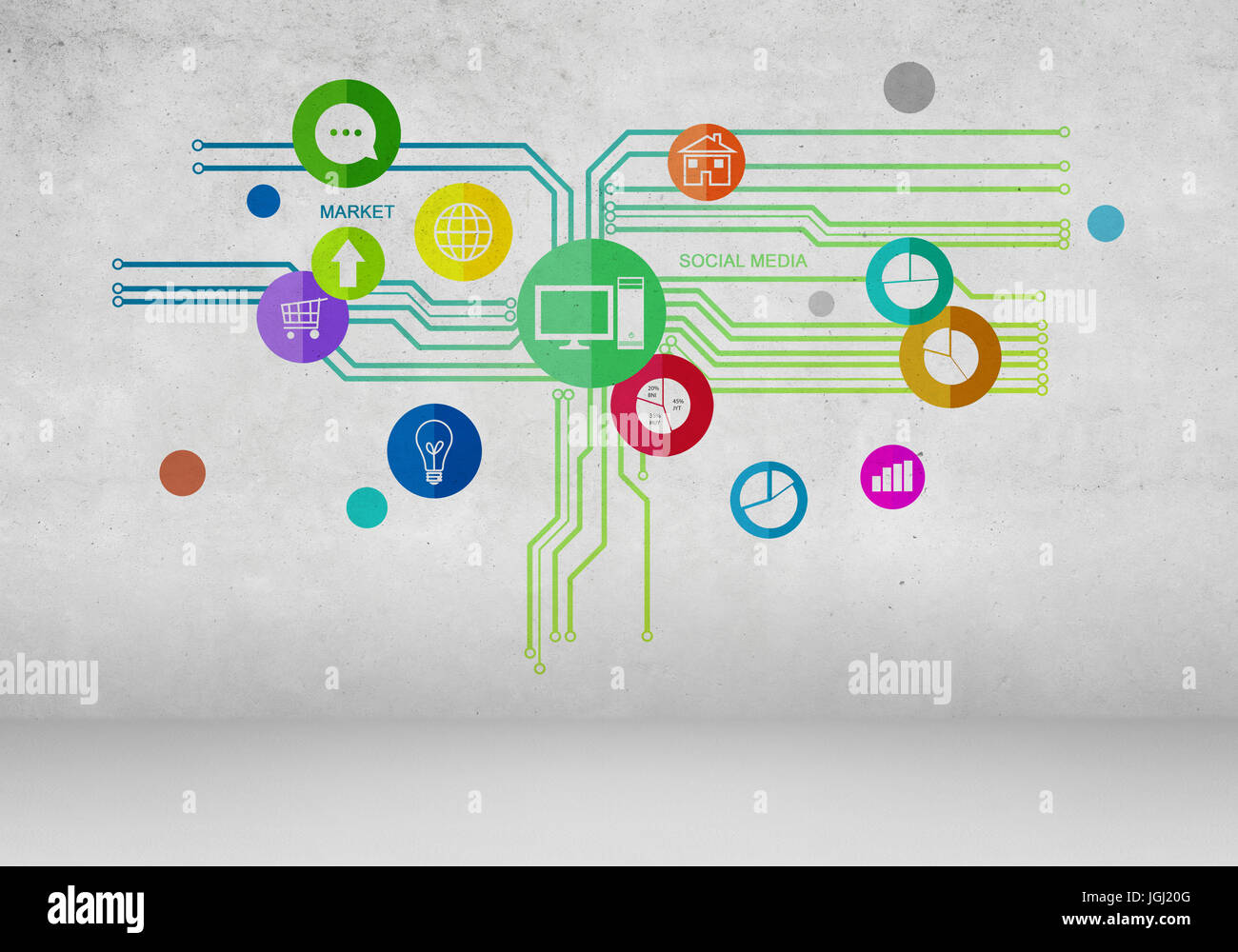 User interface, concept of computer network Stock Photo - Alamy