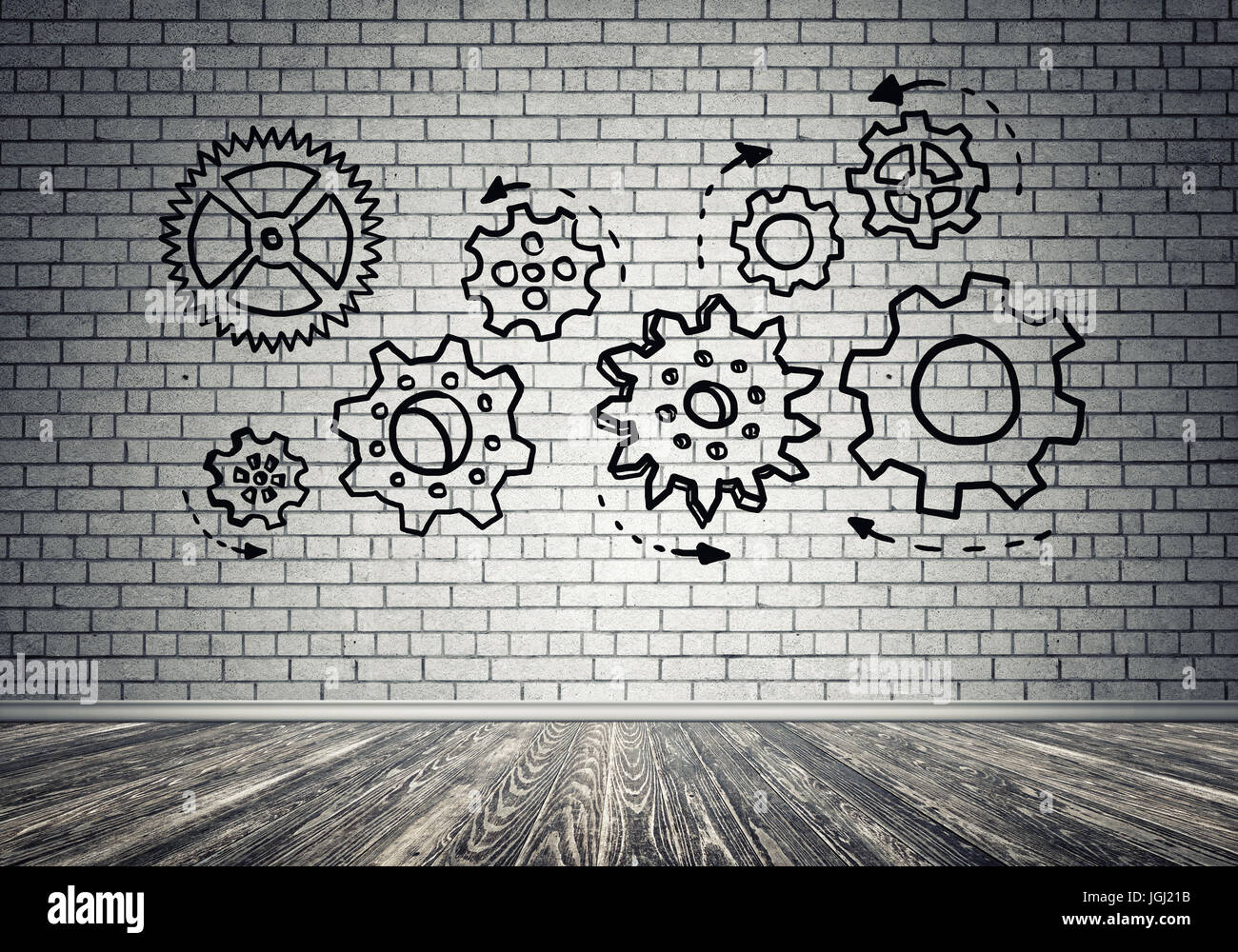 Gear mechanism as teamwork concept Stock Photo - Alamy