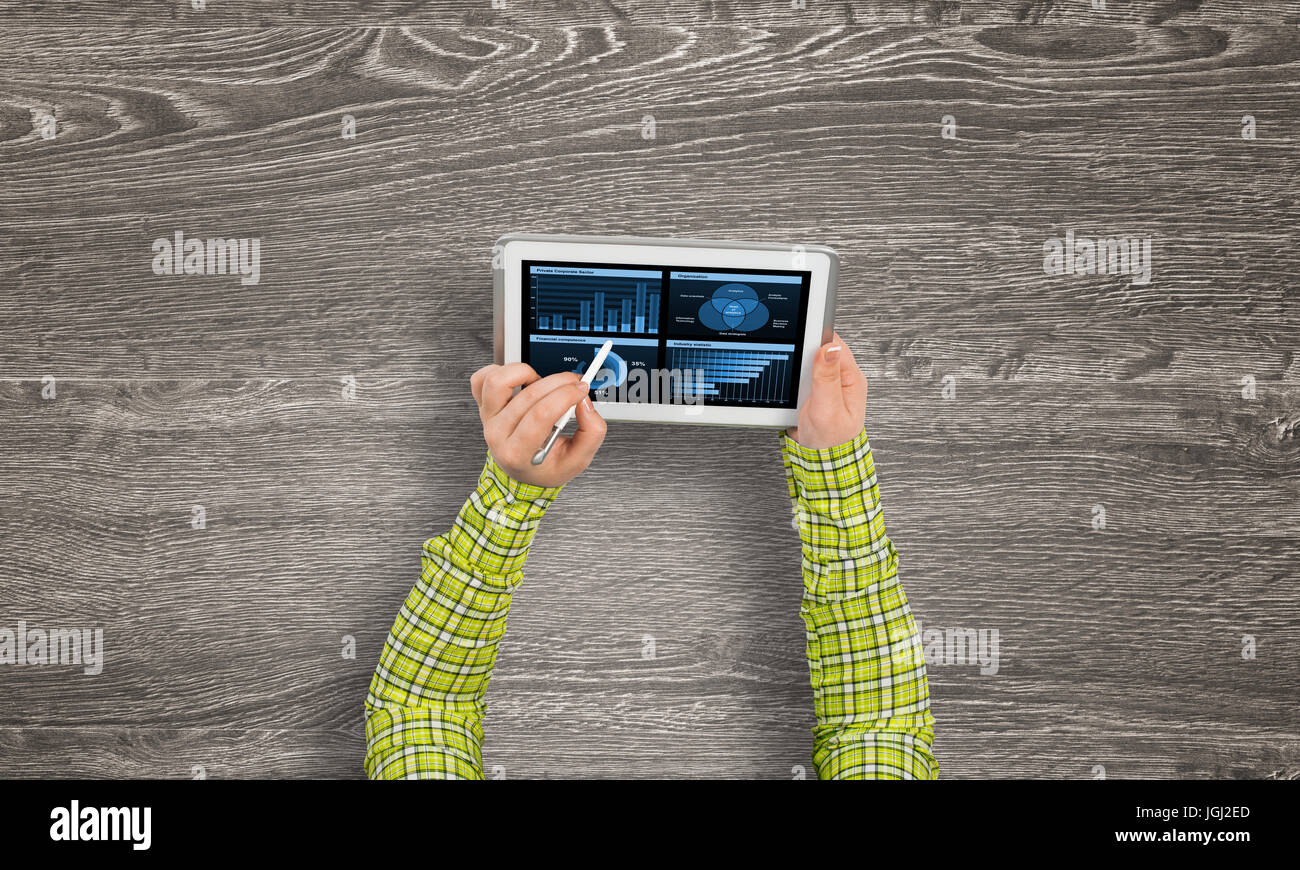 Using financial application Stock Photo - Alamy