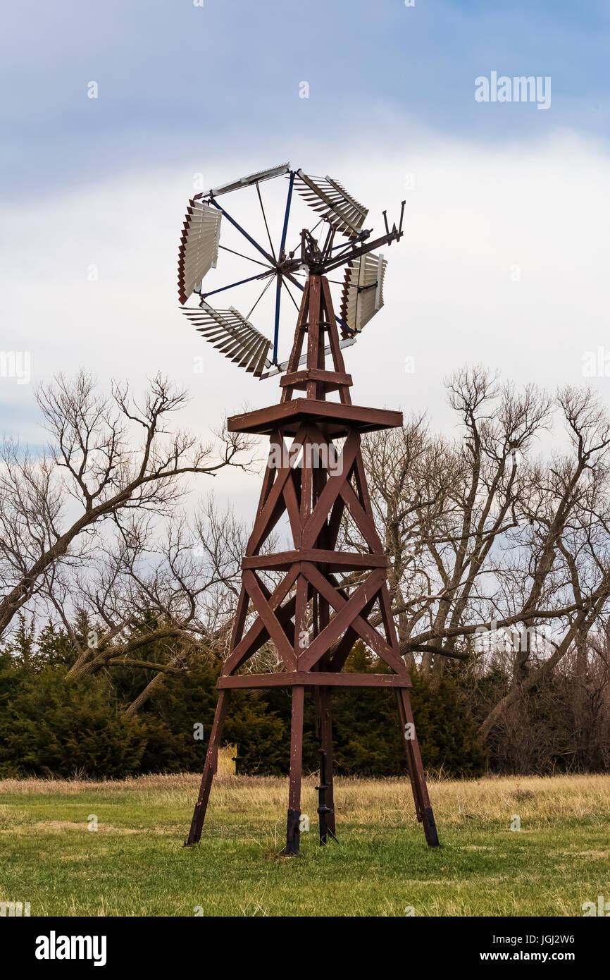 Waupans windmill, originally from Arcadia, Nebraska, and moved to ...