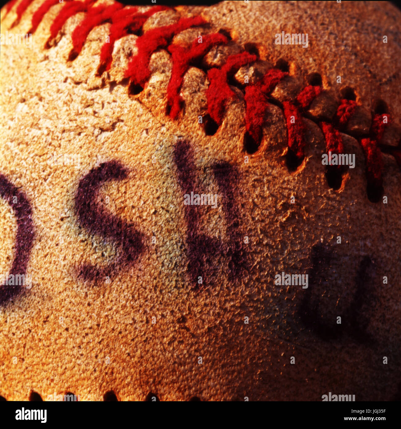 Closeup of worn, game used baseballs Stock Photo - Alamy