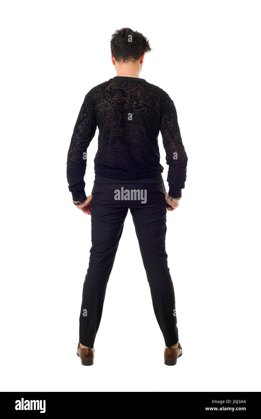 young casual man from the back, full body, isolated Stock Photo - Alamy