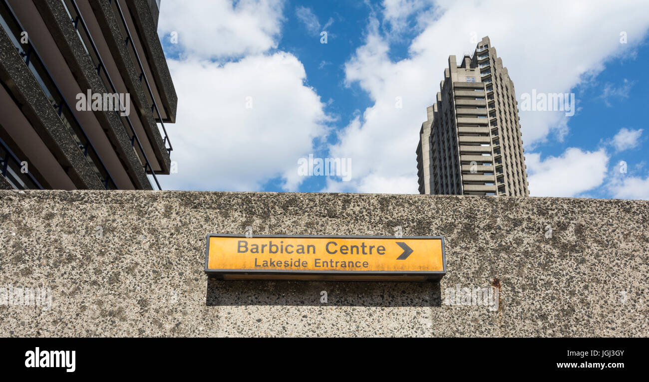 Barbican signage hi-res stock photography and images - Alamy
