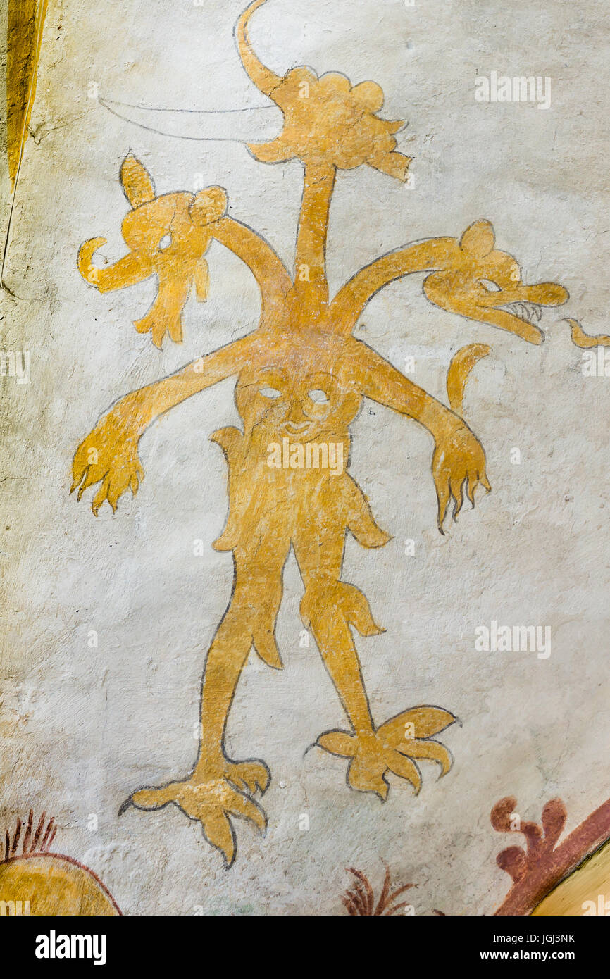 Medieval devil fresco hi-res stock photography and images - Alamy