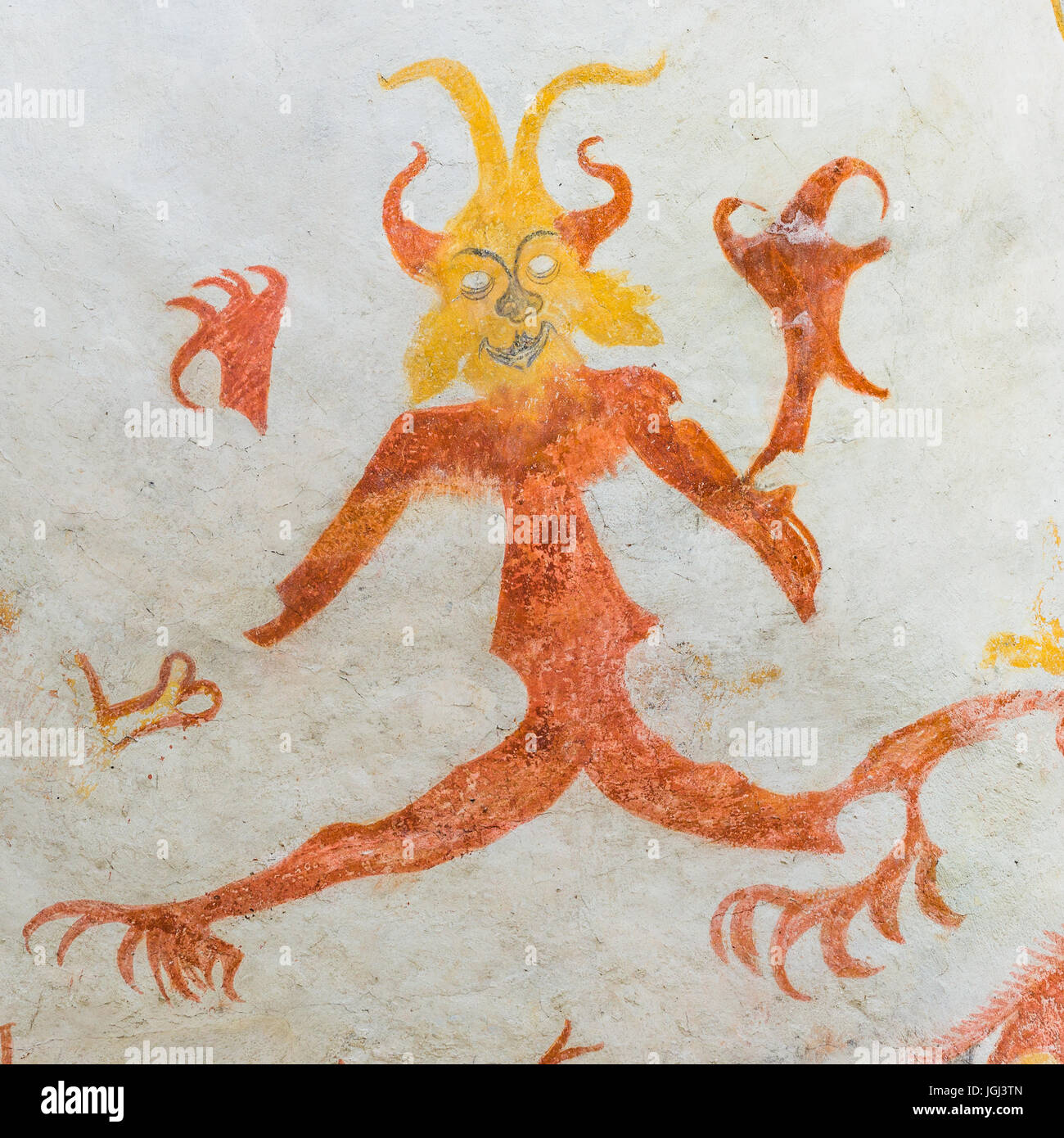 Medieval devil fresco hi-res stock photography and images - Alamy