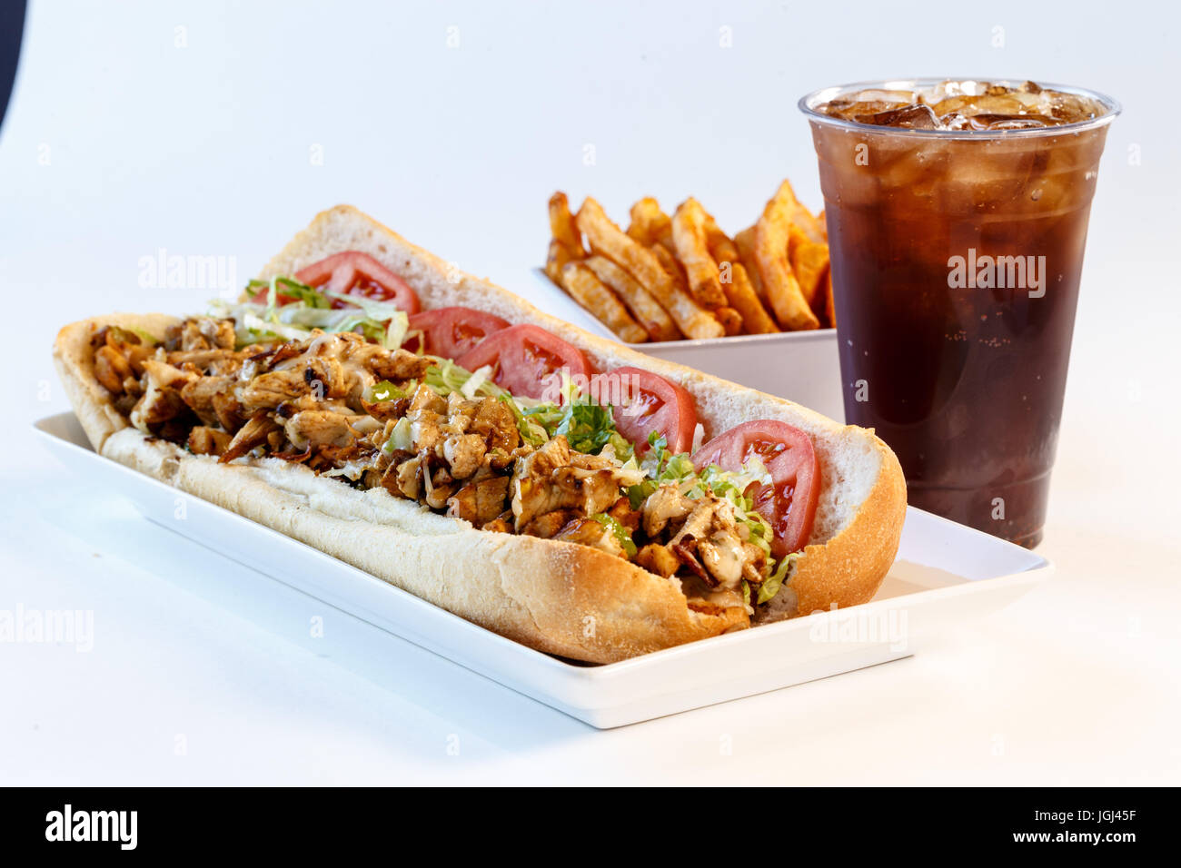 chicken cheese steak sub sandwich Stock Photo - Alamy