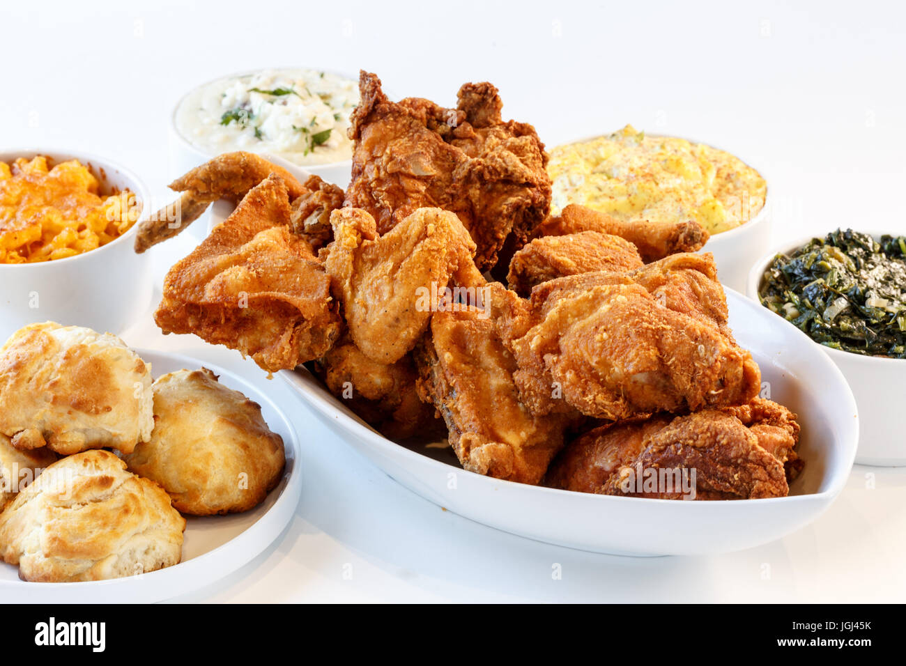 fried chicken dinner Stock Photo - Alamy