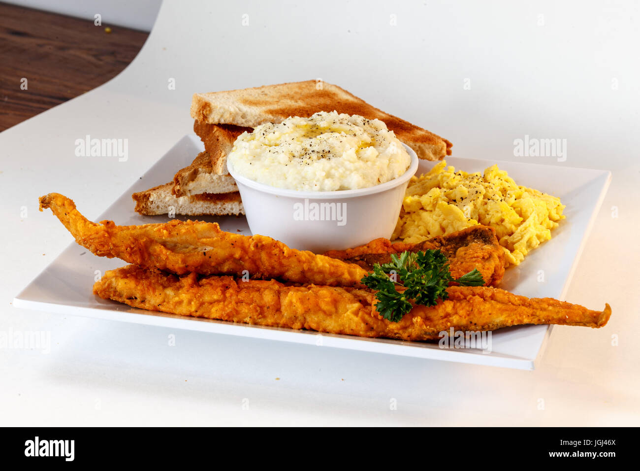 fried fish breakfast Stock Photo - Alamy