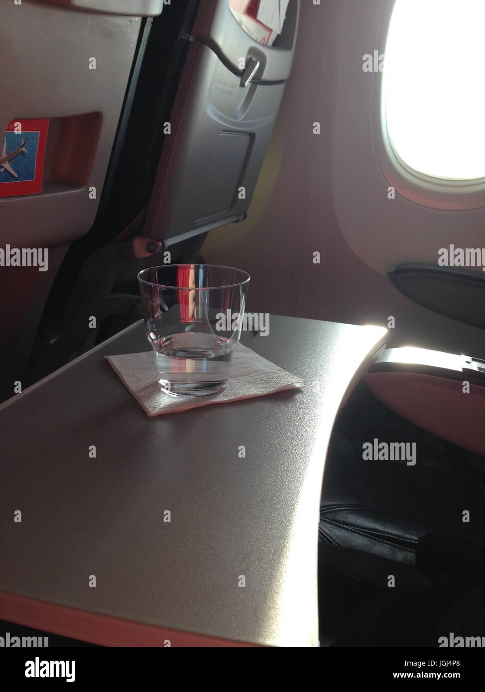 Airplane aircraft plane cabin seats from back of airplane Stock Photo ...