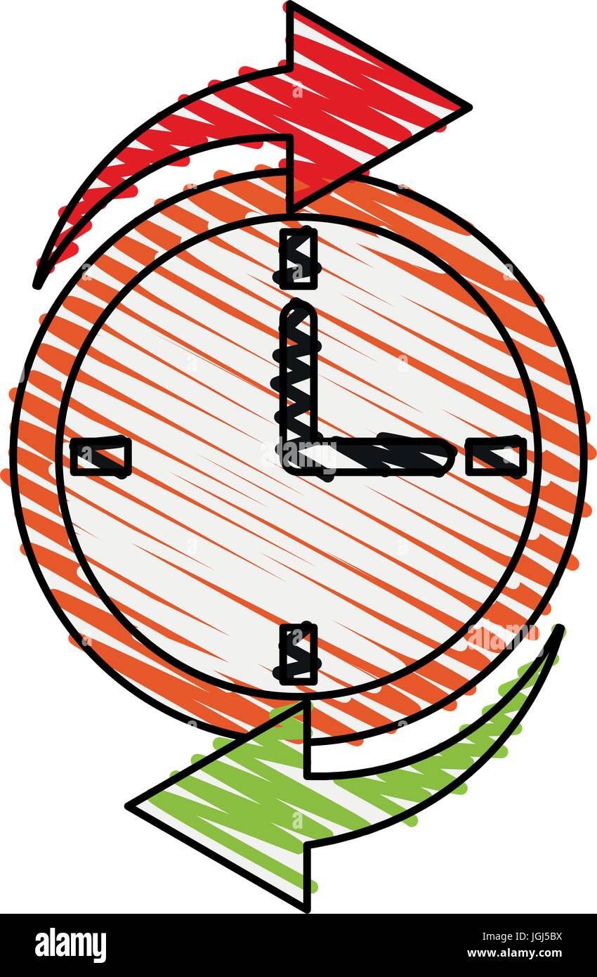 clock with arrows design Stock Vector Image & Art - Alamy