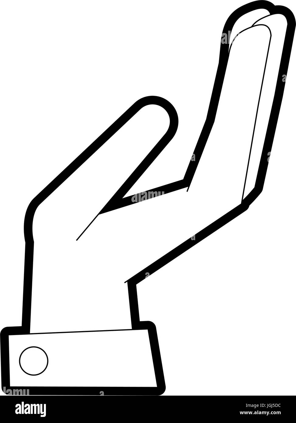 hand vector illustration Stock Vector Image & Art - Alamy