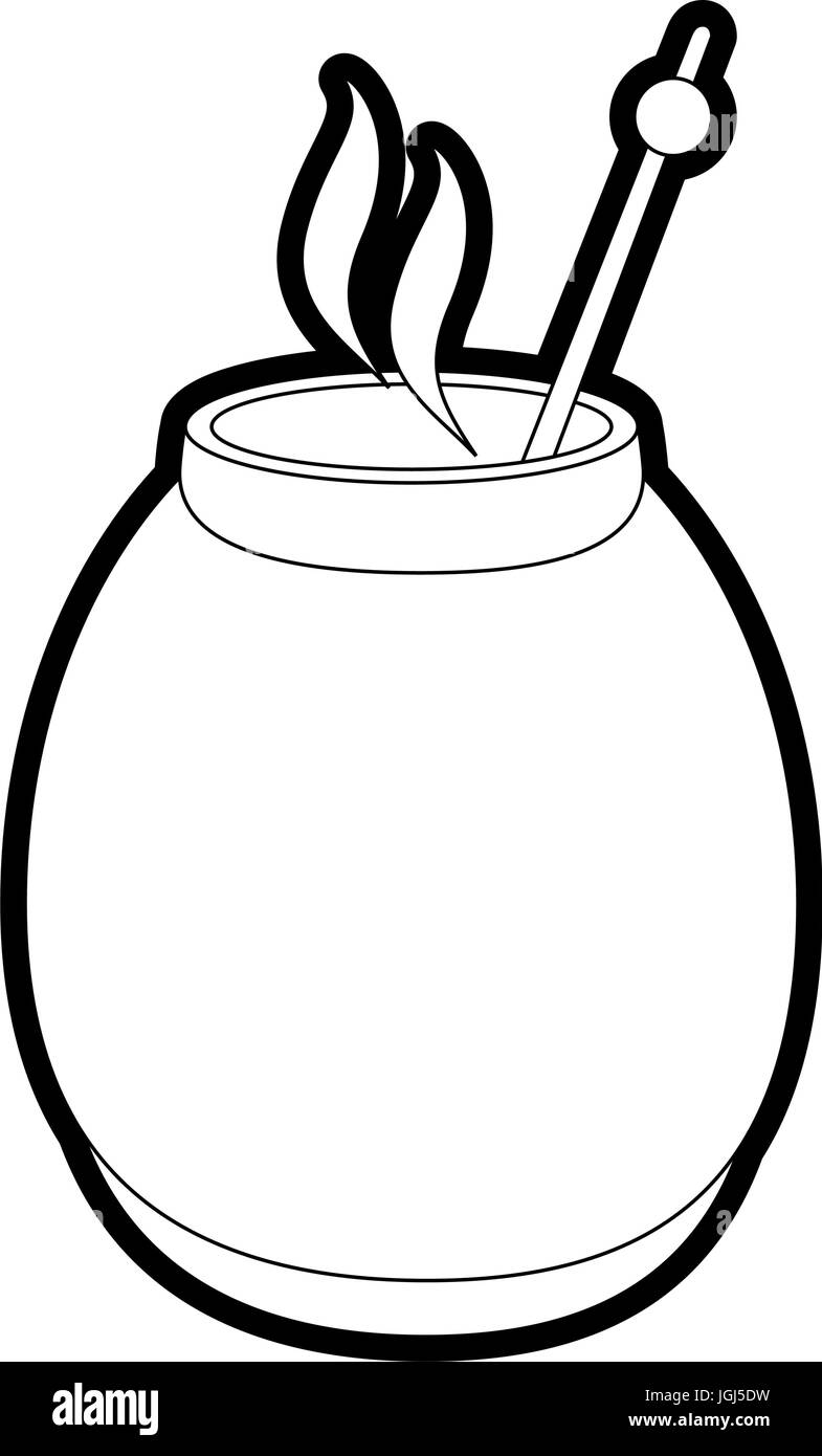 Mint smoothie drink line Stock Vector Images - Alamy