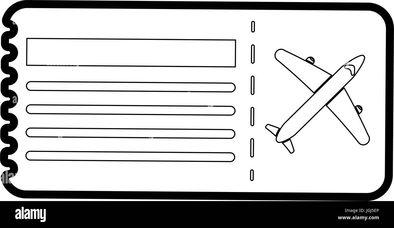airplane ticket vector illustration Stock Vector Image & Art - Alamy