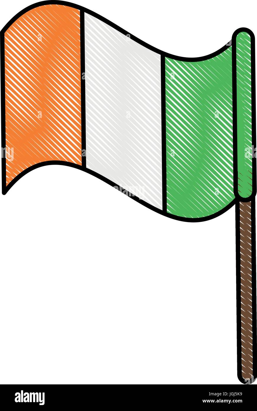 Ireland flag history Stock Vector Images - Alamy