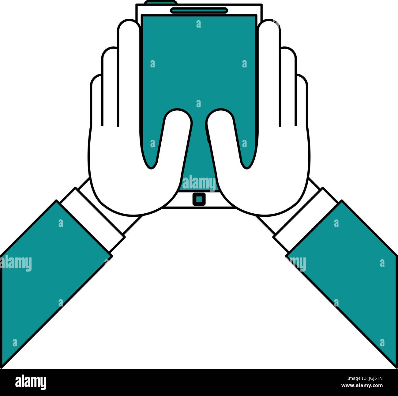 smartphone and hands vector illustration Stock Vector Image & Art - Alamy