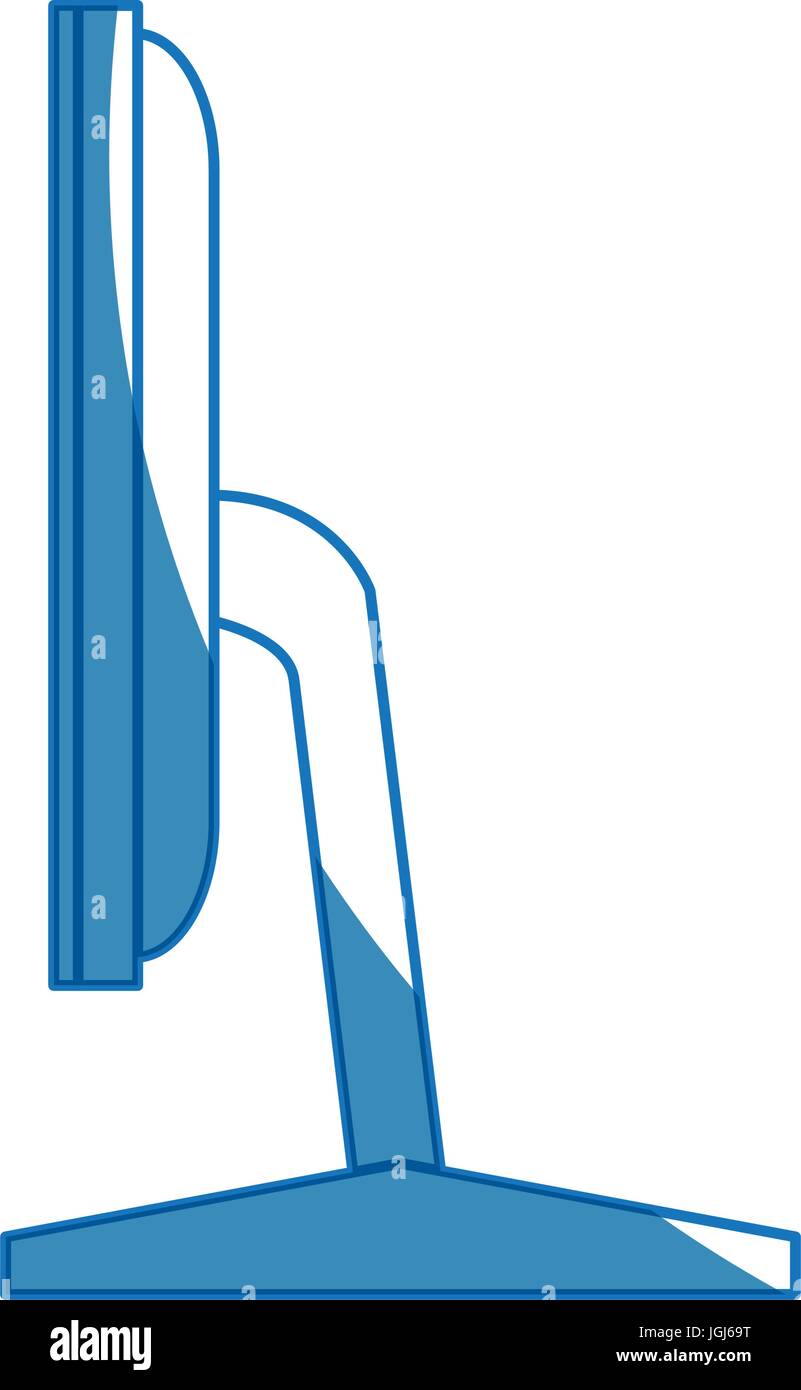 screen monitor device side view Stock Vector Image & Art - Alamy