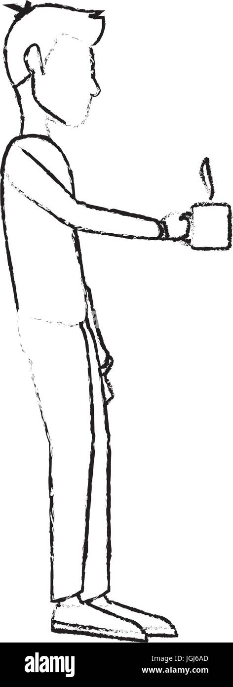 Relaxation businessman standing on Stock Vector Images - Alamy