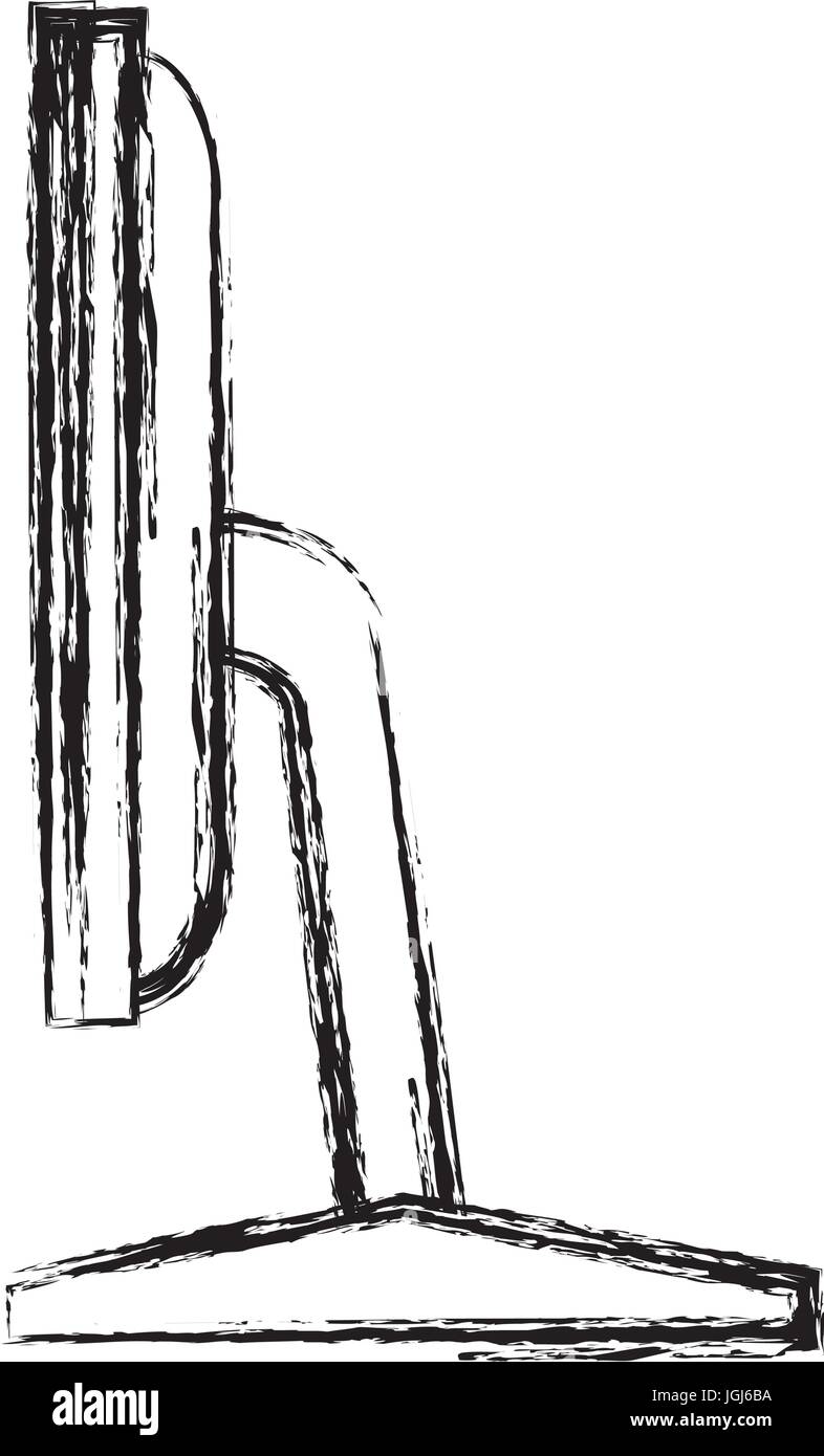 screen monitor device side view Stock Vector Image & Art - Alamy