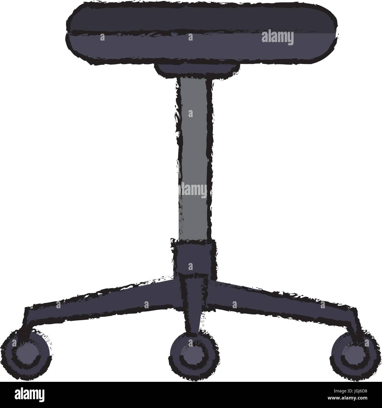 backless chair office furniture wheel Stock Vector Image & Art - Alamy