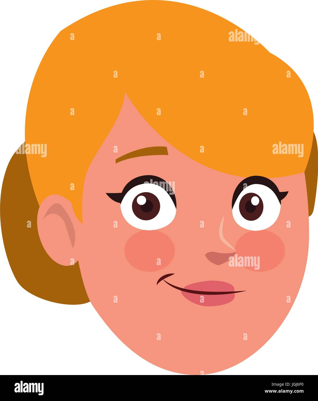 cartoon profile woman young office staff Stock Vector Image & Art - Alamy