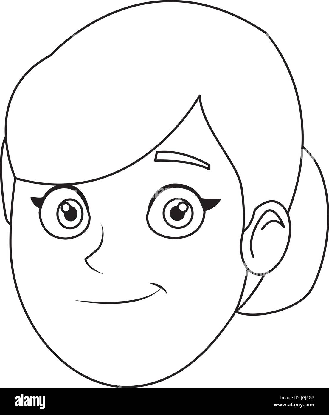 cartoon profile woman young office staff Stock Vector Image & Art - Alamy