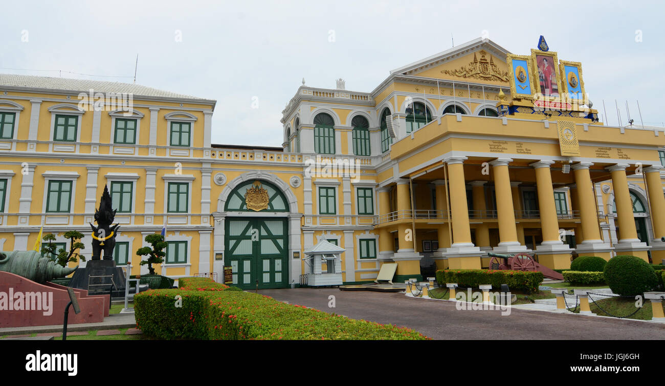 Bangkok, Thailand - June 30, 2015. Facade of Ministry of Defence ...