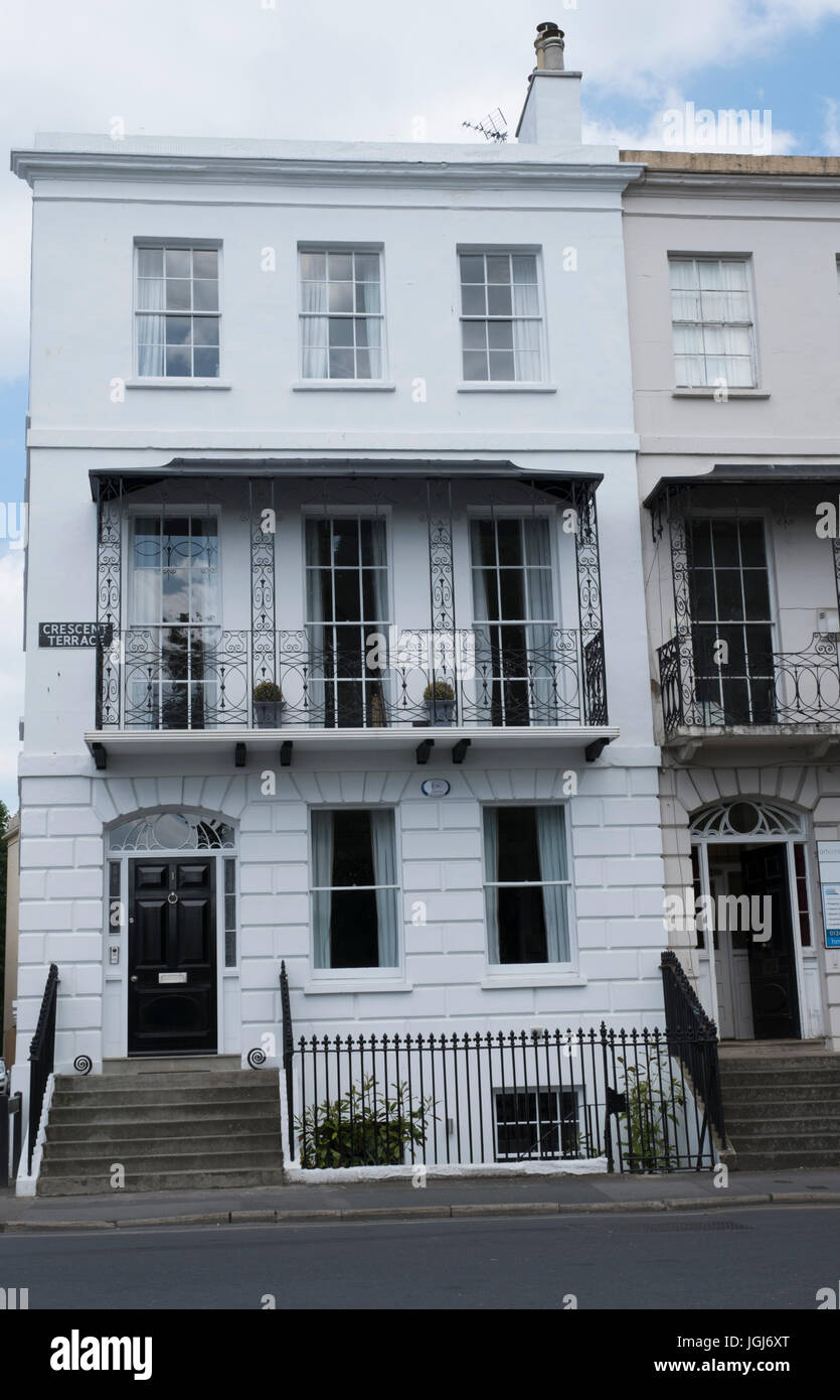 Street scenes from Cheltenham. Georgian terraced houses in Royal ...
