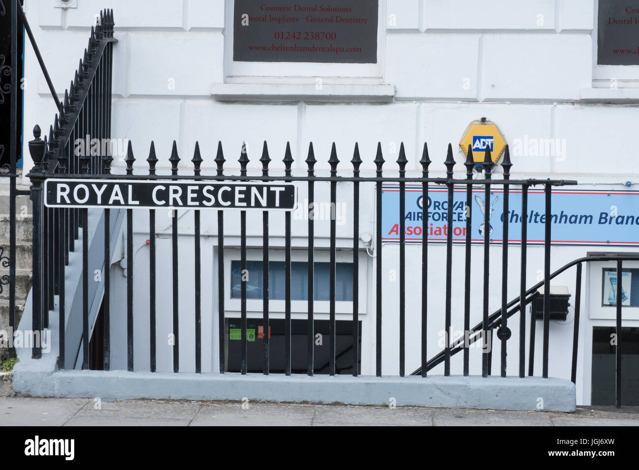 Street scenes from Cheltenham. Georgian terraced houses in Royal ...