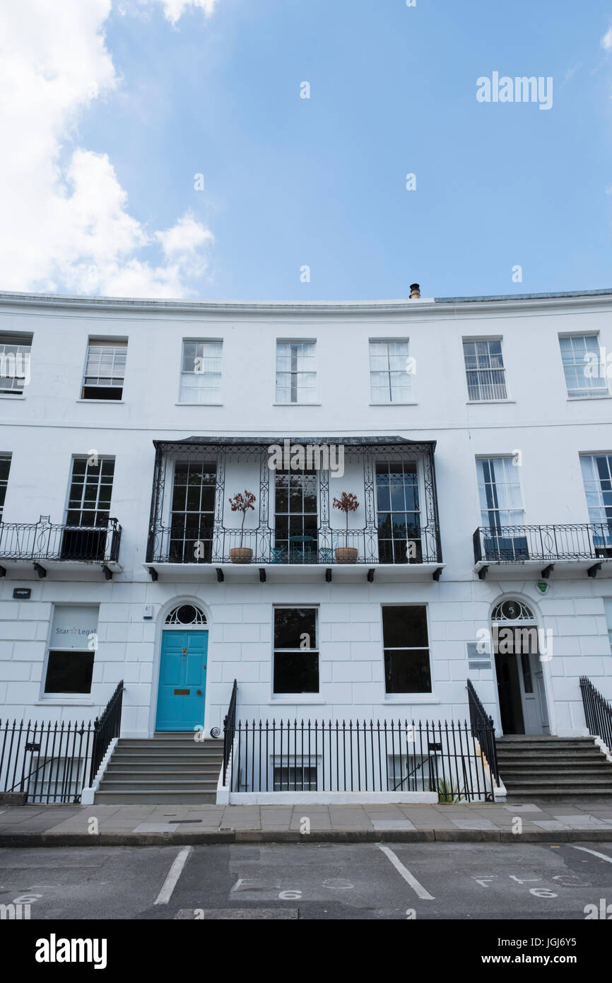 Street scenes from Cheltenham. Georgian terraced houses in Royal ...