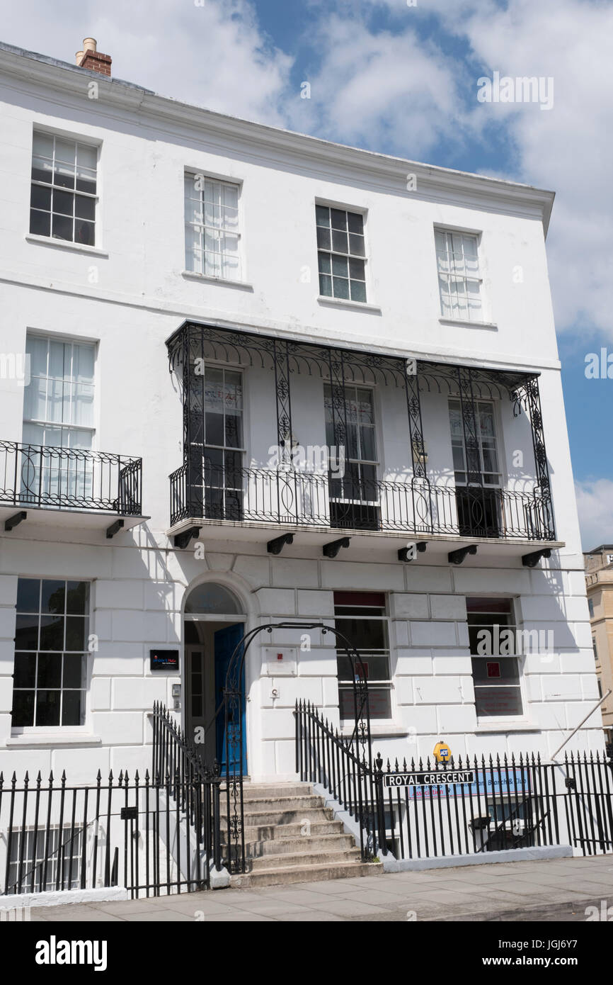 Street scenes from Cheltenham. Georgian terraced houses in Royal ...