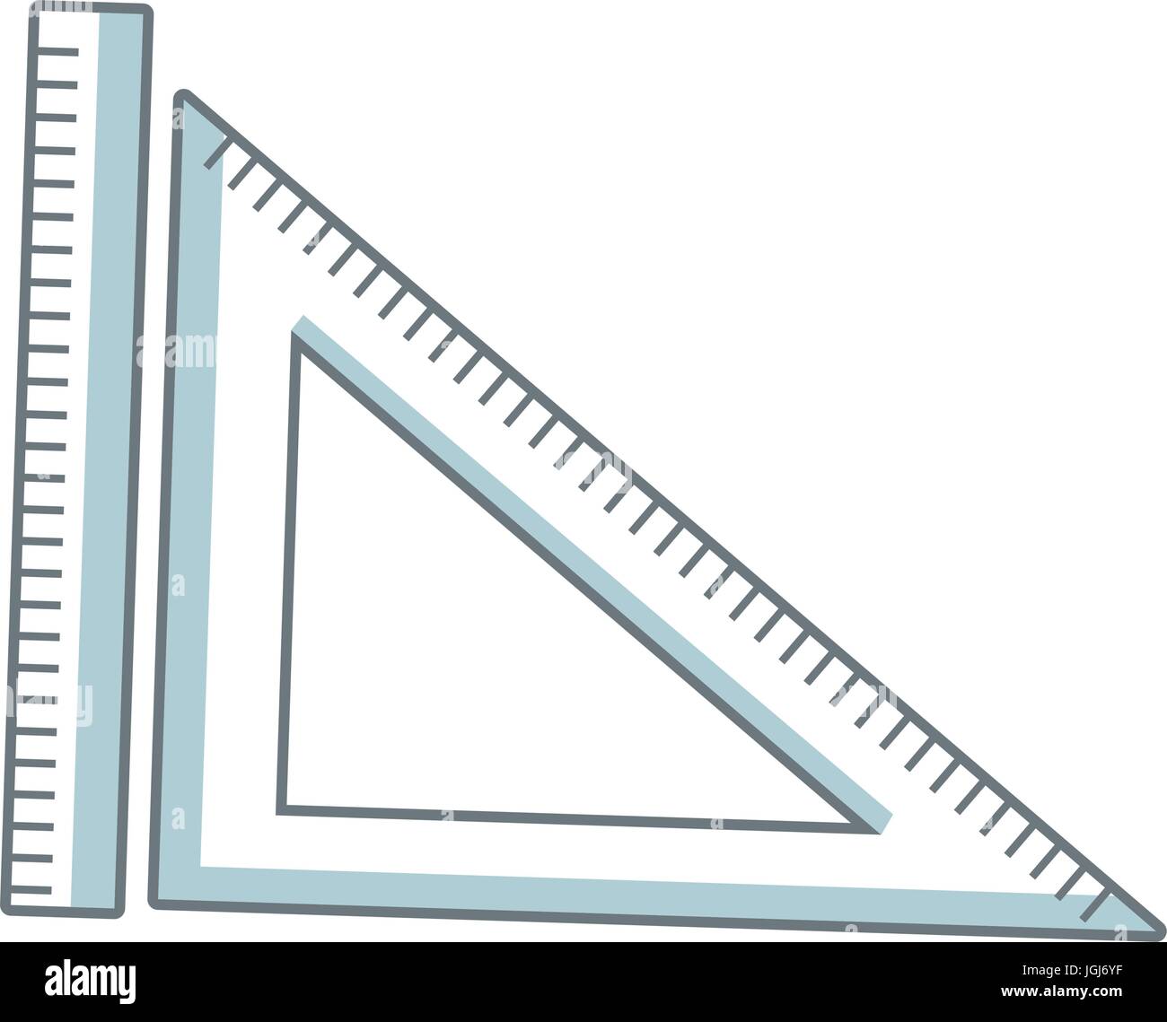 ruler and triangle measuring element Stock Vector Image & Art - Alamy