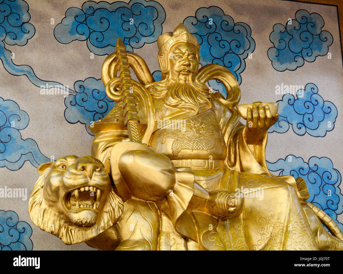 Bangkok, Thailand - Nov 10, 2015. Chinese Ancient God Guan Yu statue at ...