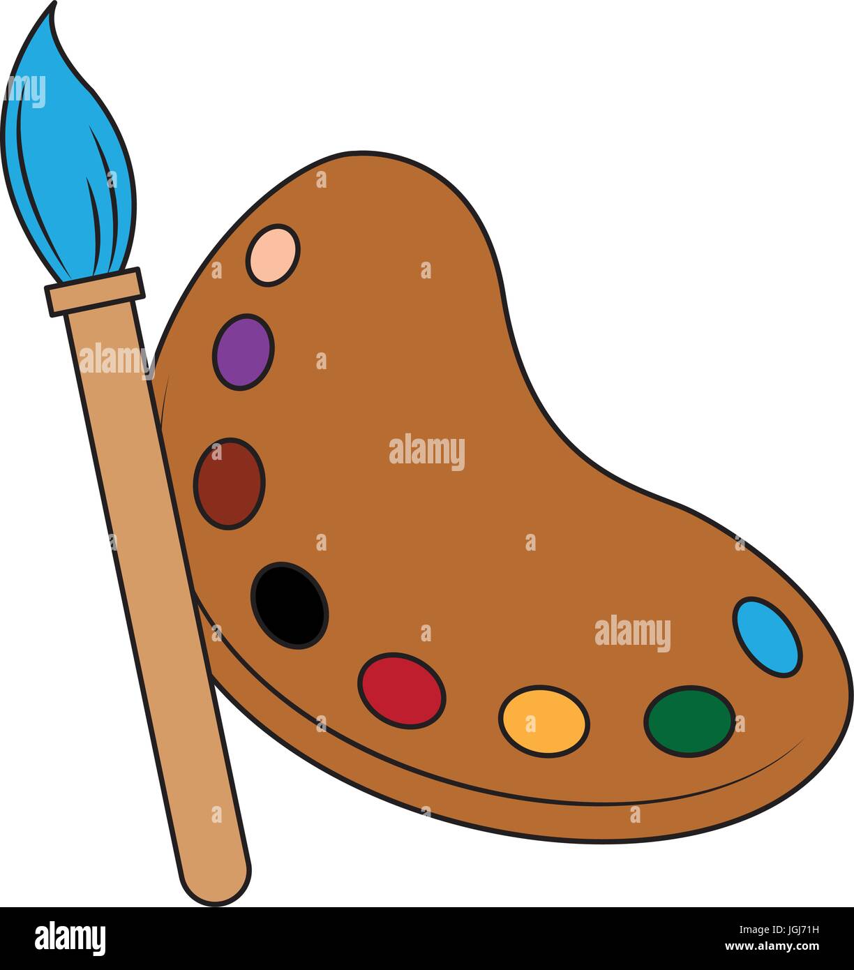 paint brush palette color design element Stock Vector Image & Art - Alamy