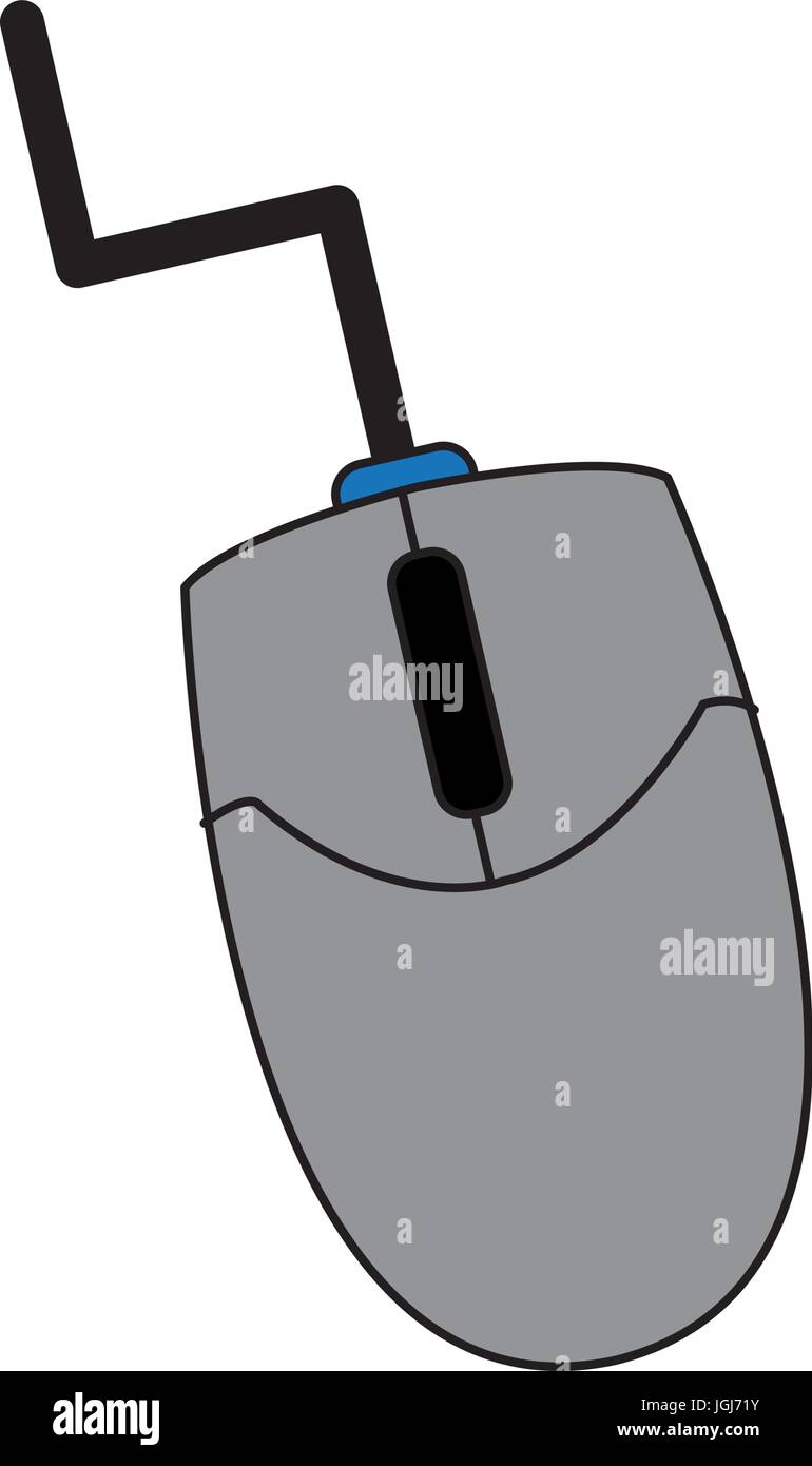 mouse device technology tool object cable Stock Vector Image & Art - Alamy