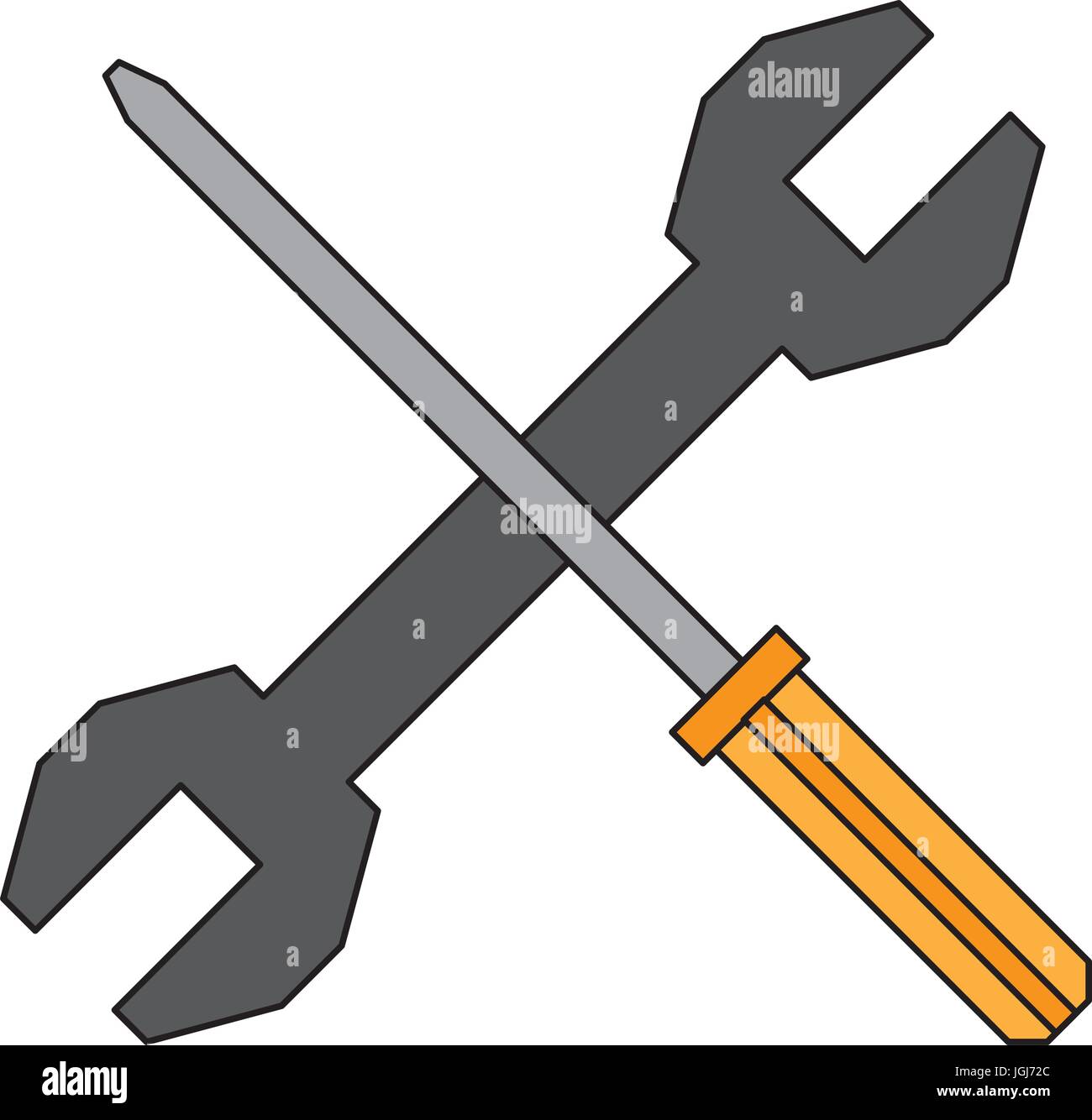 screwdriver and spanner tool support repair Stock Vector Image & Art ...