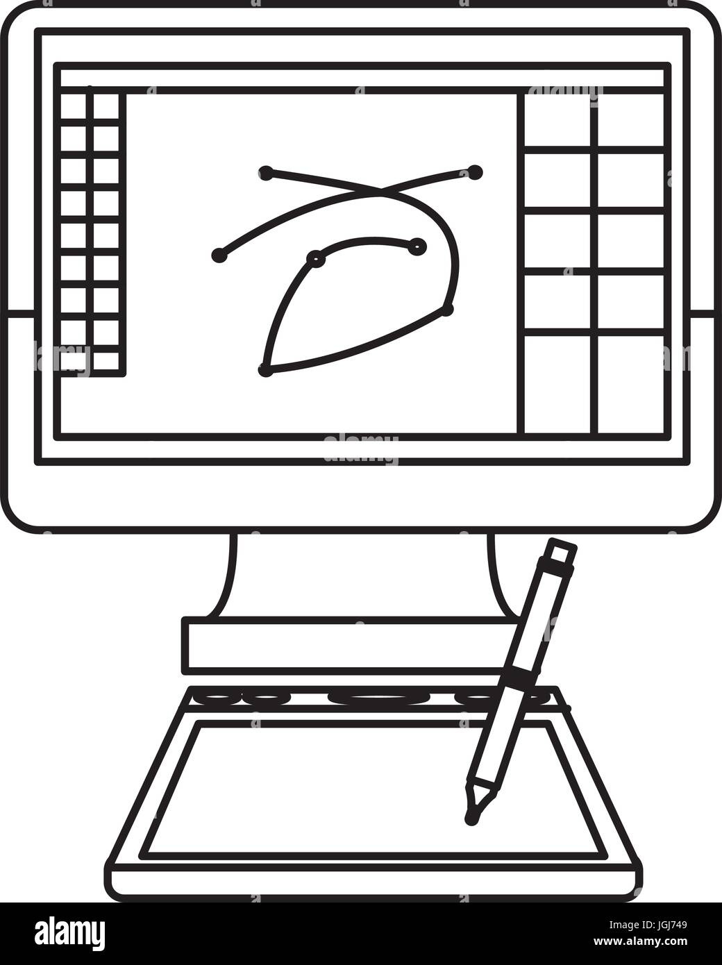 computer graphic design pencil digital for web Stock Vector Image & Art ...