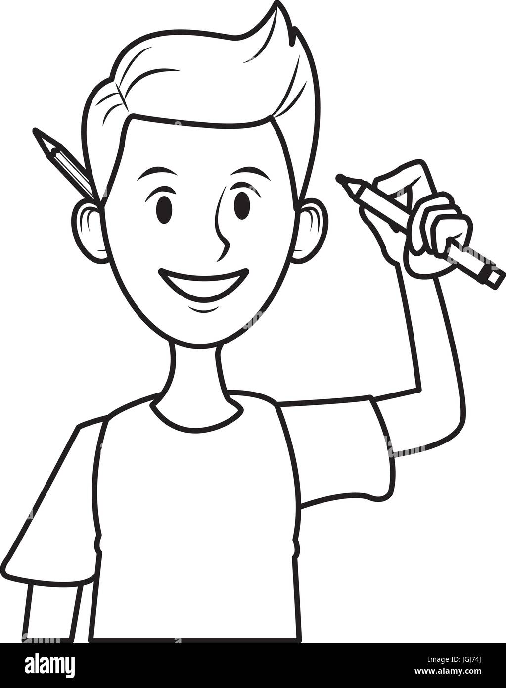 Male programmer Black and White Stock Photos & Images - Alamy