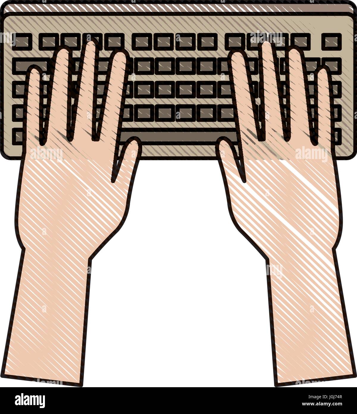 Programmer hands coding keyboard data Stock Vector Images - Alamy