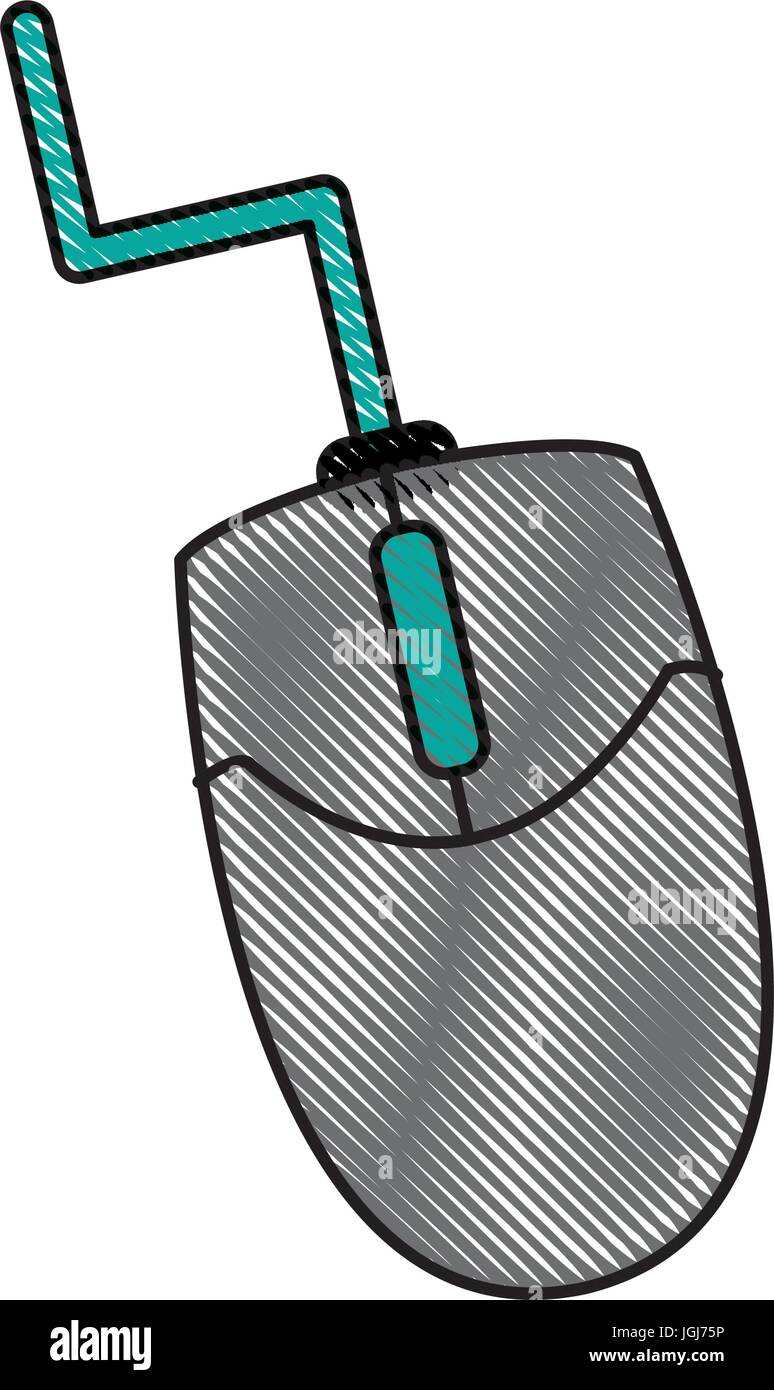 mouse cable technology device digital icon Stock Vector Image & Art - Alamy