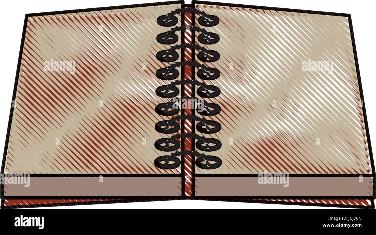 open notebook spiral paper blank utensil Stock Vector Image & Art - Alamy
