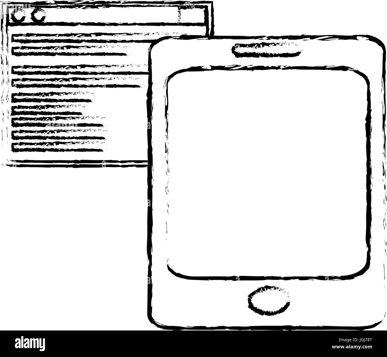 smartphone web page online application site Stock Vector Image & Art ...