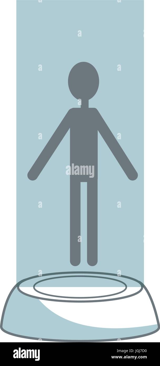 virtual hologram human figure future system innovation concept Stock ...