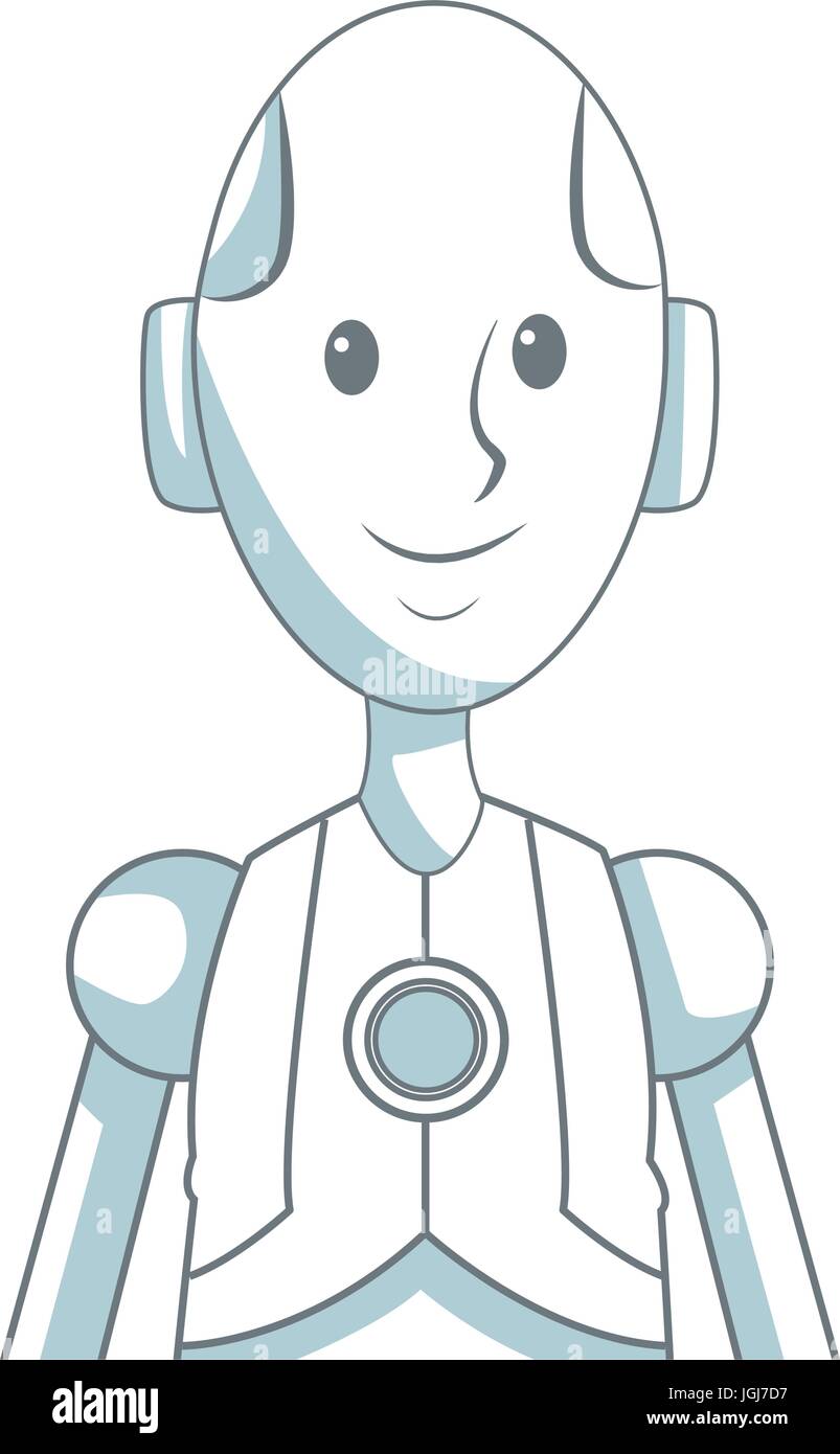 friendly android robot character cyborg future Stock Vector Image & Art ...