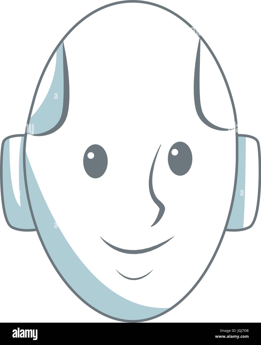 Smiling futuristic robot head Stock Vector Images - Alamy