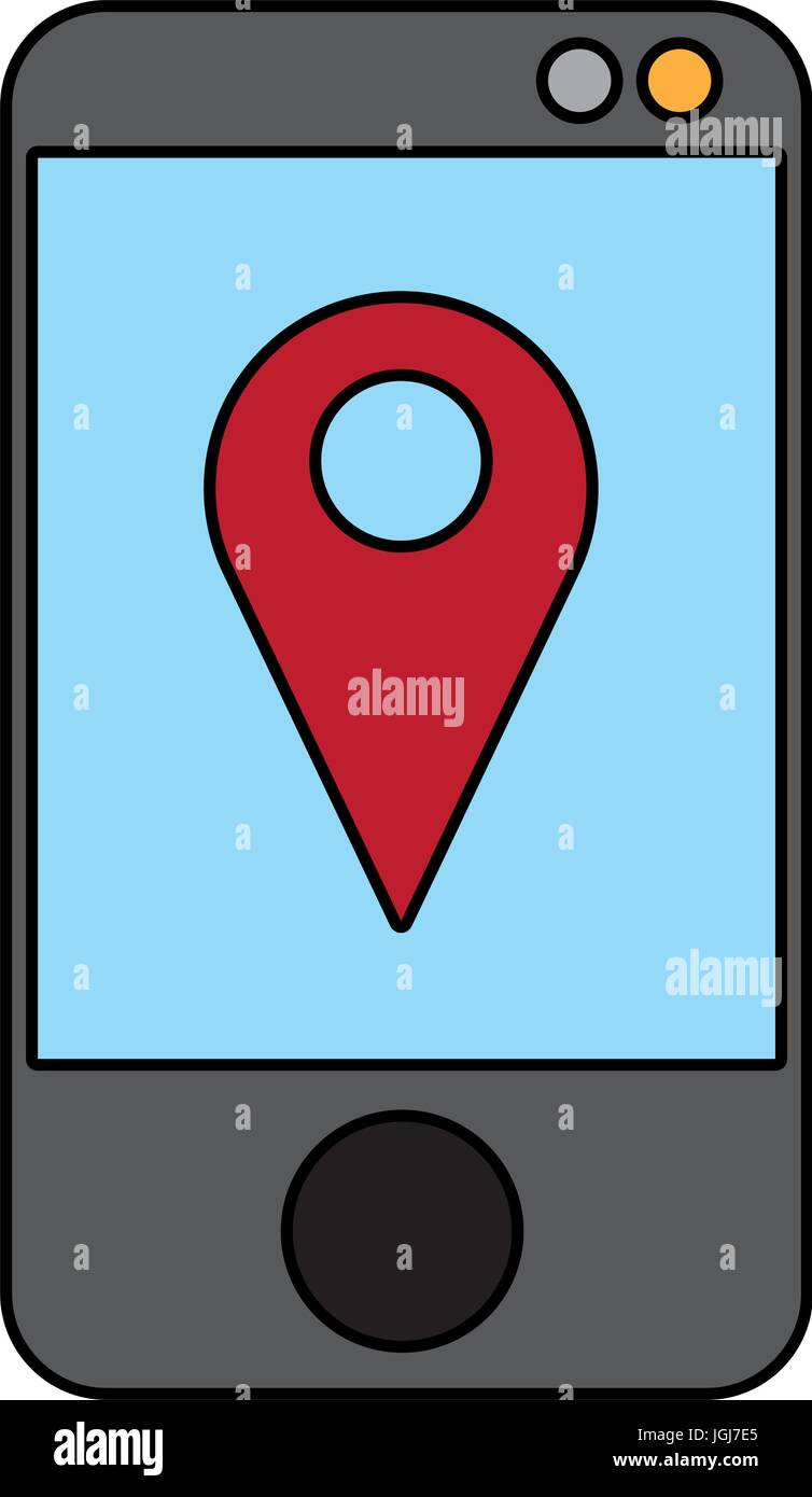mobile gps navigation location pin concept Stock Vector Image & Art - Alamy