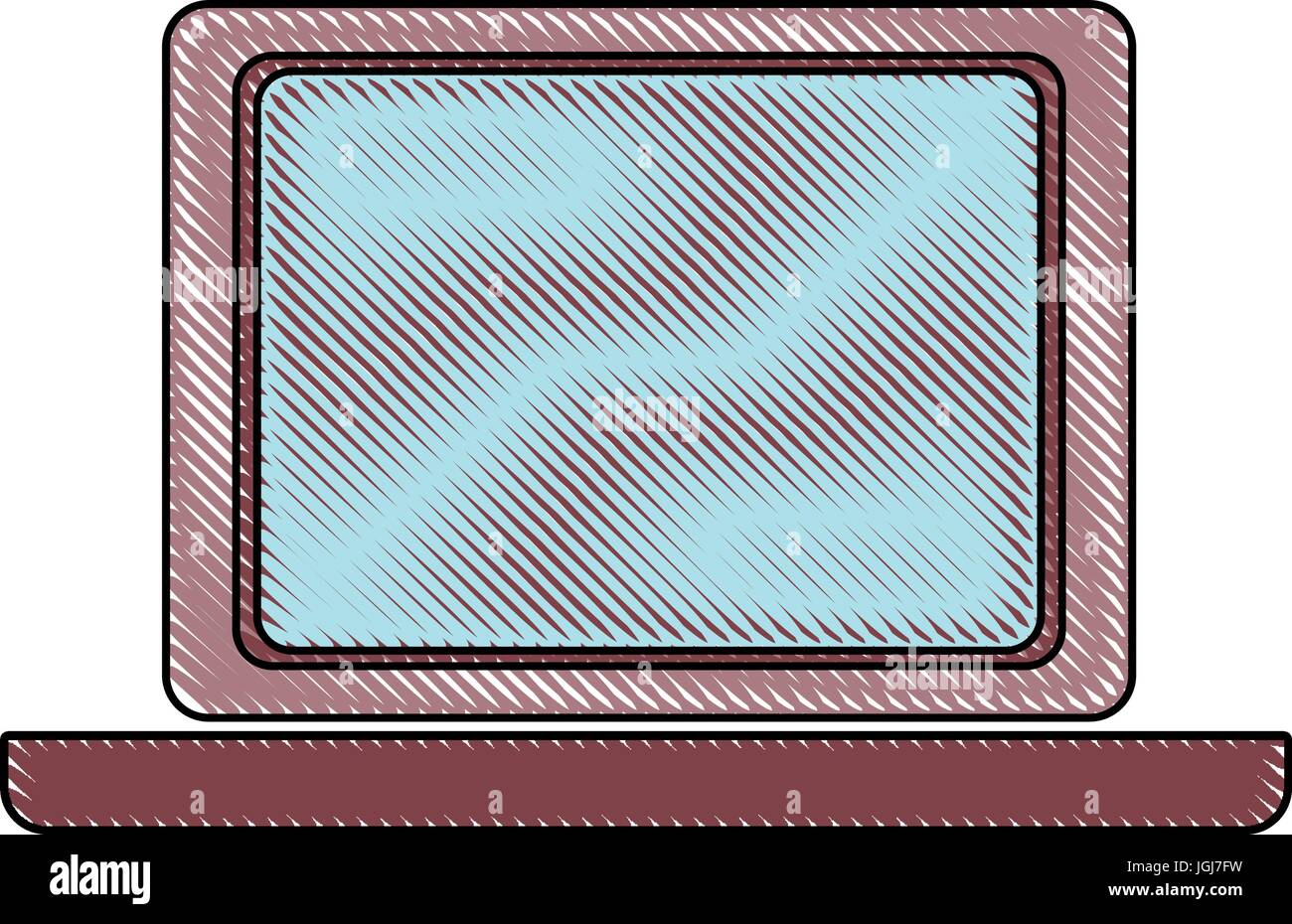 computer laptop device object display blank Stock Vector Image & Art ...