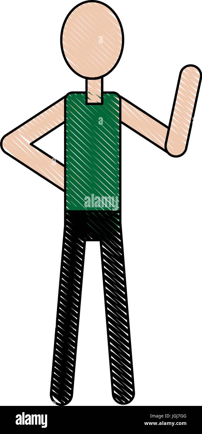 man stand person icon pictogram character Stock Vector Image & Art - Alamy